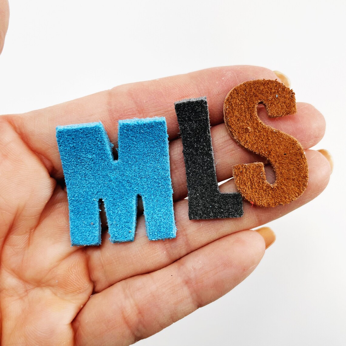 Lux Suede Leather Die Cut Alphabet Letters, Upper / Lower Case Leather ...
