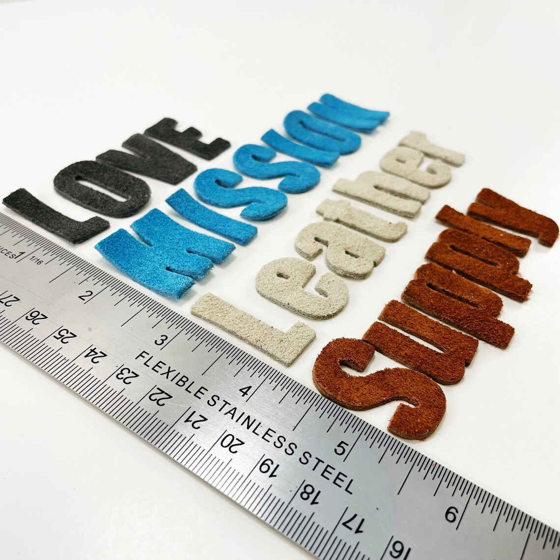Lux Suede Leather Alphabet Letters, Impact Font, Applique Cutouts - Etsy