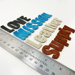 Lux Suede Leather Die Cut Alphabet Letters, Upper / Lower Case Leather ...