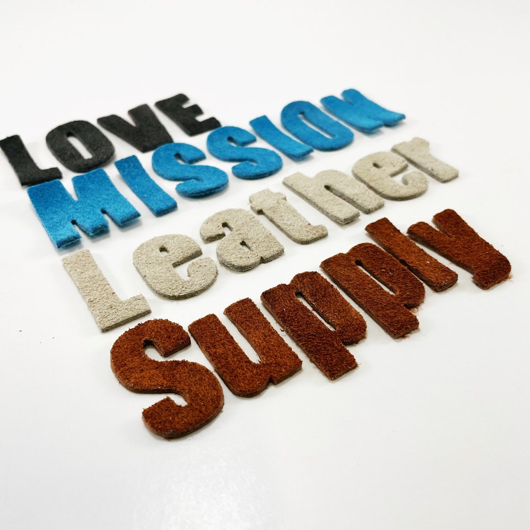 Lux Suede Leather Die Cut Alphabet Letters, Upper / Lower Case Leather ...