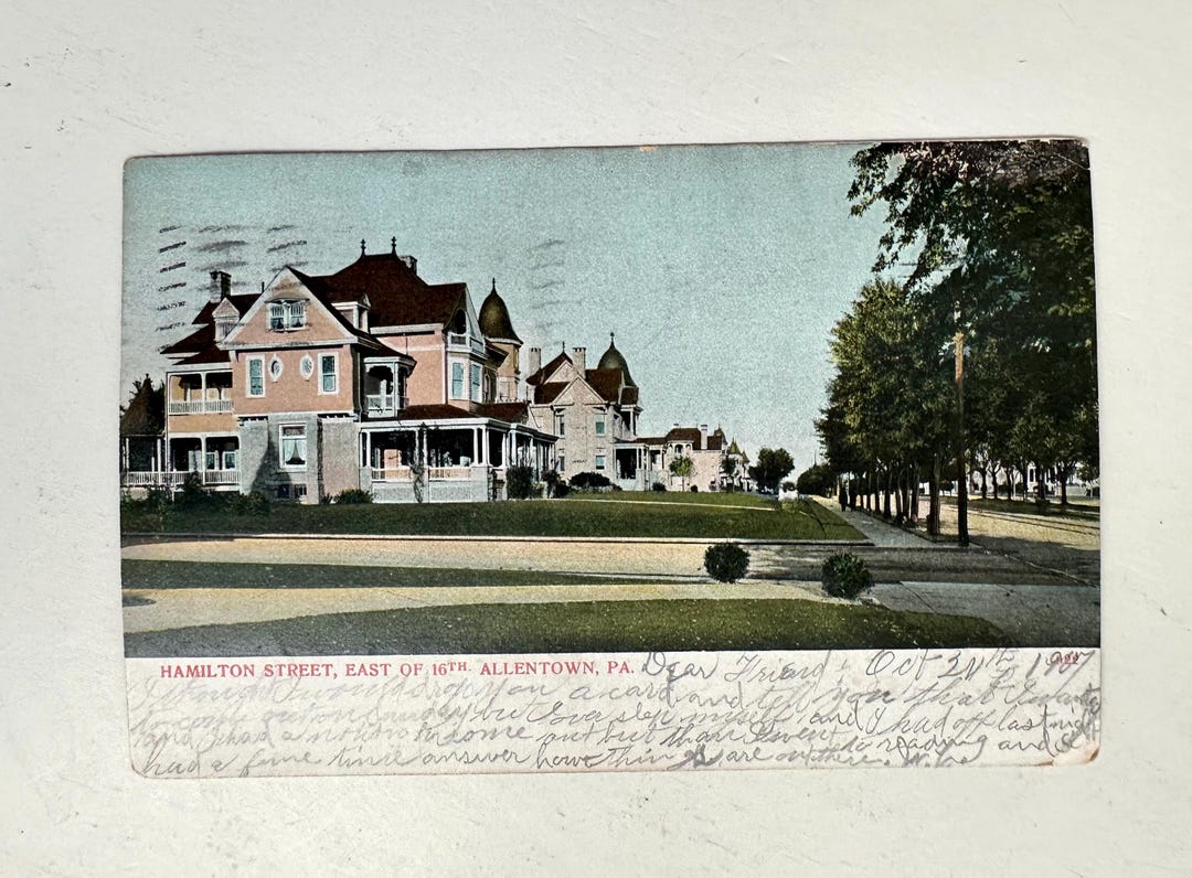 Vintage Postcard Allentown PA Hamilton Street East of 16th Pennsylvania ...