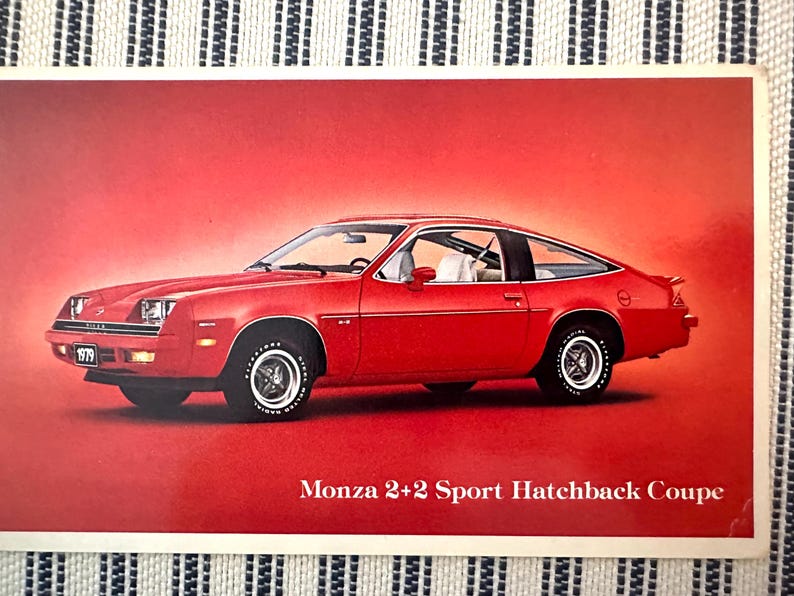 Vintage Car Advertising Postcard Monza 2-2 Sport Hatchback Coupe ...