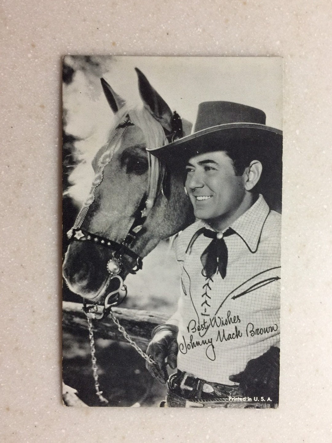 Vintage Postcard Johnny Mack Brown Film Star Cowboy Movies Photo Card ...