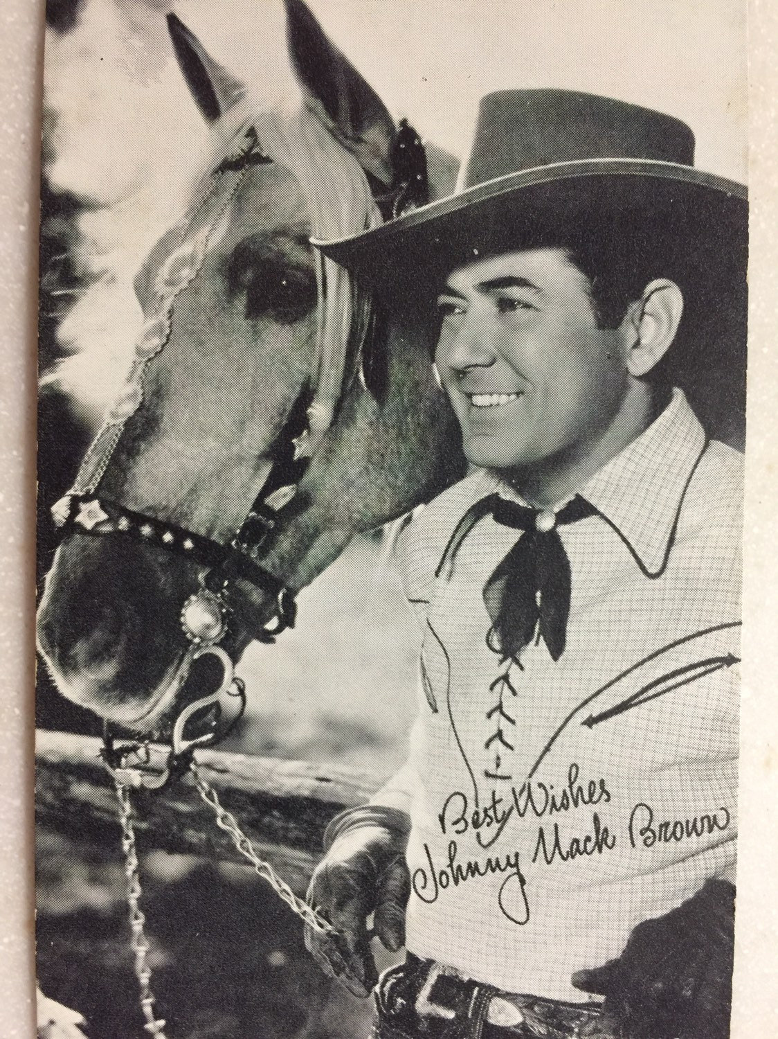 Vintage Postcard Johnny Mack Brown Film Star Cowboy Movies Photo Card ...