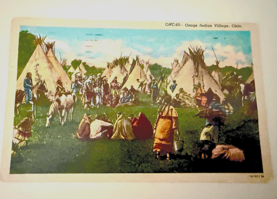 Vintage Postcard Oklahoma Osage Village Sooner State OK 1966 - Etsy