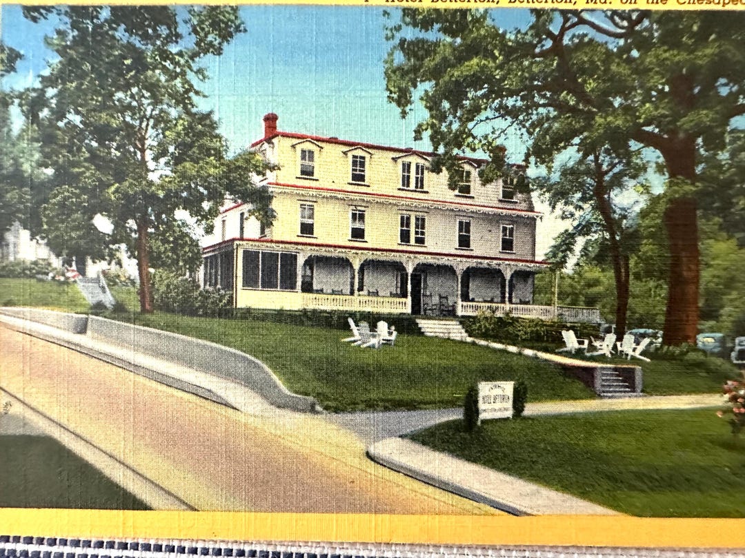 Vintage Postcard Hotel Betterton Betterton MD on the Chesapeake Bay - Etsy