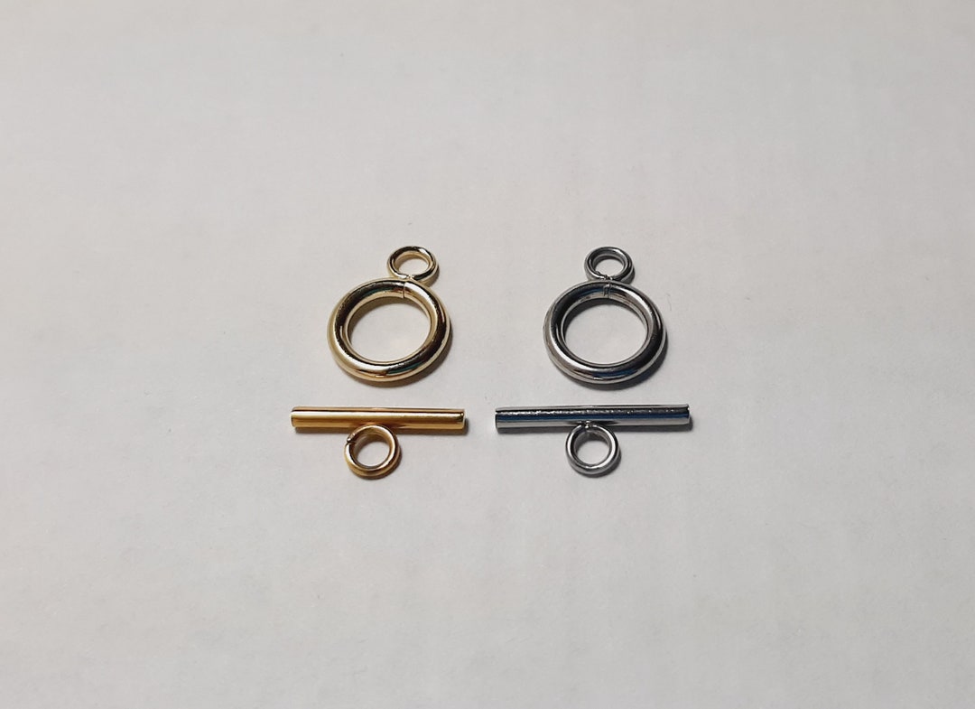 5 STAINLESS MINIMALIST TOGGLES Gold or Silver Stainless - Etsy