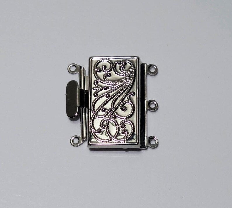 5 FANCY BOX CLASP - Your Choice of 3 or 5 Rows or Both - Pinching Clasp ...