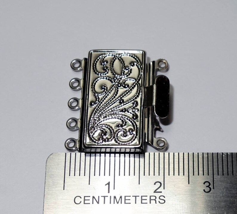 5 FANCY BOX CLASP - Your Choice of 3 or 5 Rows or Both - Pinching Clasp ...
