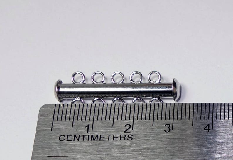 MULTISTRAND SLIDE LOCK Tube Clasp 5 Row Multistrand Clasp 31.5X 11MM ...