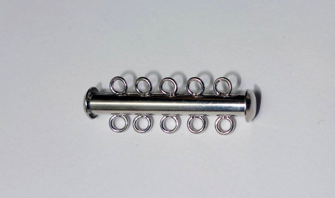 MULTISTRAND SLIDE LOCK Tube Clasp 5 Row Multistrand Clasp 31.5X 11MM ...