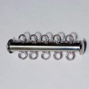 MULTISTRAND SLIDE LOCK Tube Clasp 5 Row Multistrand Clasp | Etsy