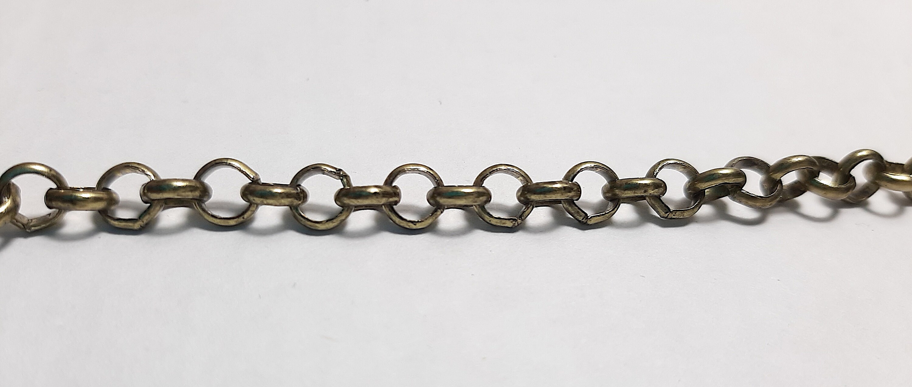 ANTIQUE BRASS Rolo CHAIN 6MM Ring Diameter 1M52 High Quality - Etsy
