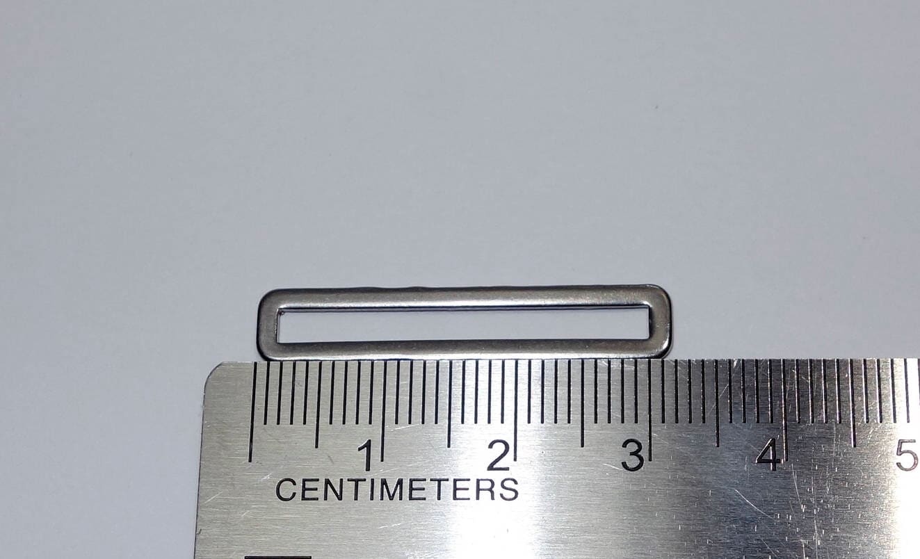 50 RECTANGLE LINKING RINGS Stainless Steel Rectangle Connectors Hole 28 ...