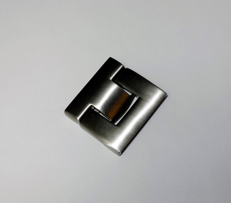 5 STAINLESS STEEL CLASPS Large Square Bracelet/belt Clasp 35X35MM Sold ...