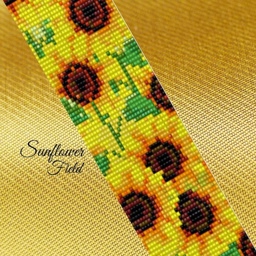 Sunflower Field Loom Pattern Loom Patterns Loom Beading - Etsy