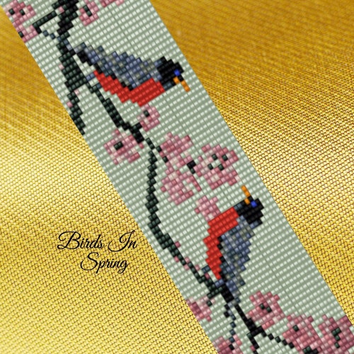 Birds in Spring Loom Pattern Loom Patterns Loom Beading | Etsy