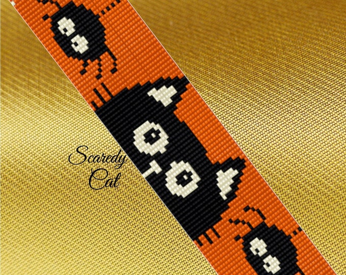 Scaredy Cat Loom Pattern Bead Loom Pattern Loom Pattern - Etsy