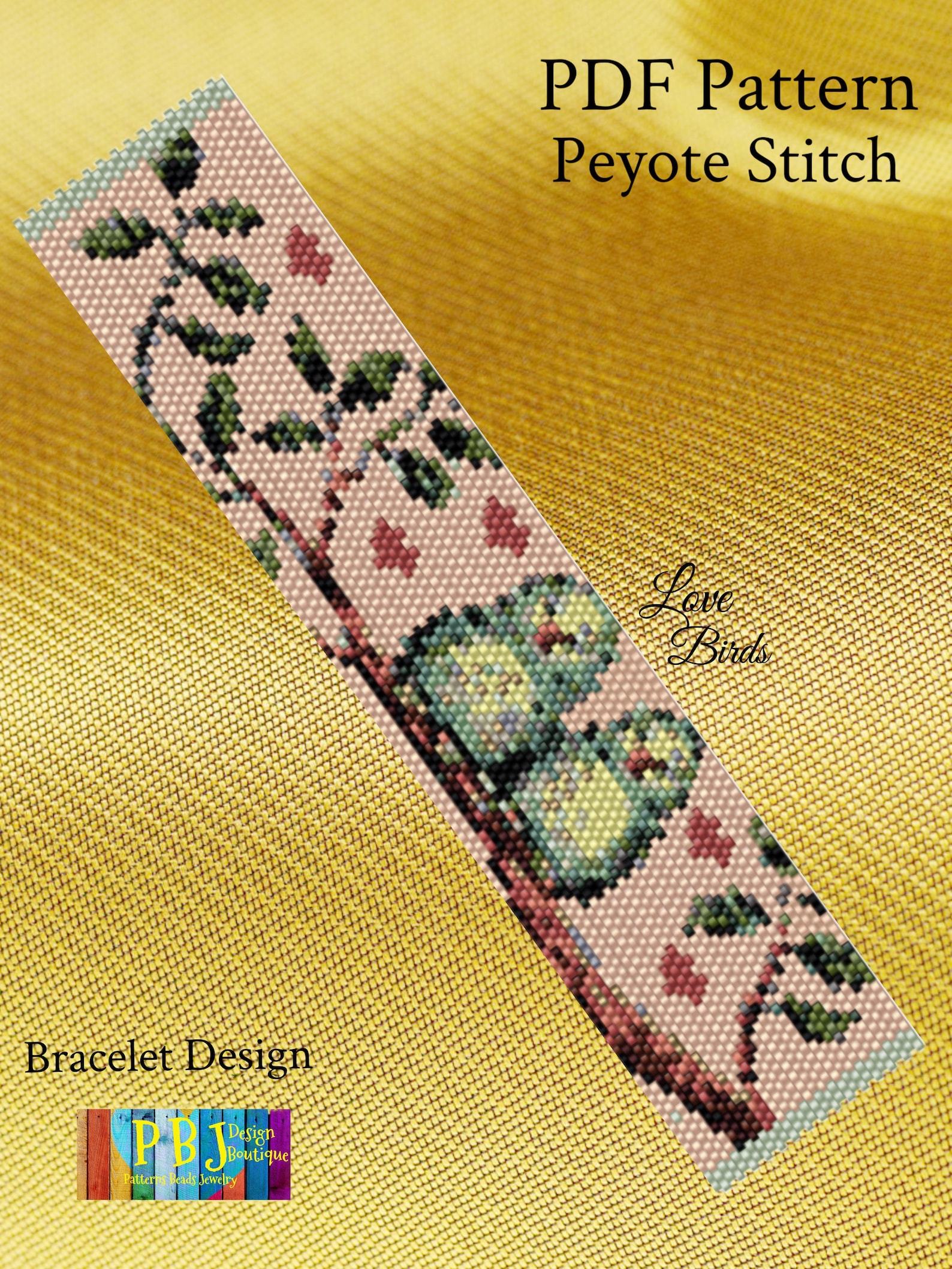 Love Birds Peyote Pattern Peyote Patterns Peyote Peyote - Etsy