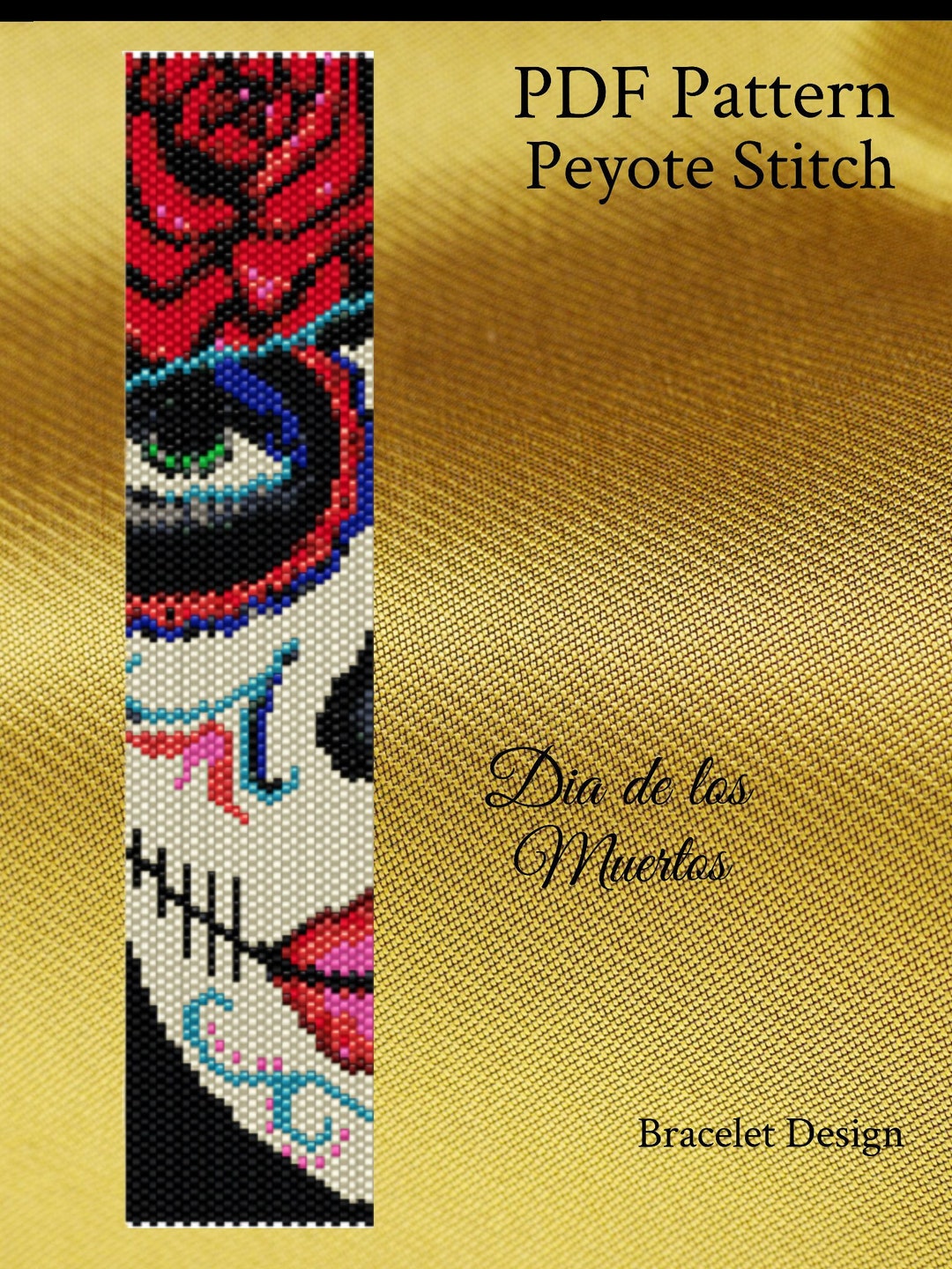 Santa Muerte Peyote Pattern, Peyote Pattern, Sugar Skull Pattern ...