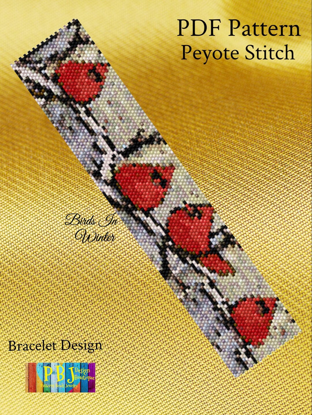 Birds in Winter Peyote Pattern, Peyote Pattern, Peyote Patterns, Peyote ...