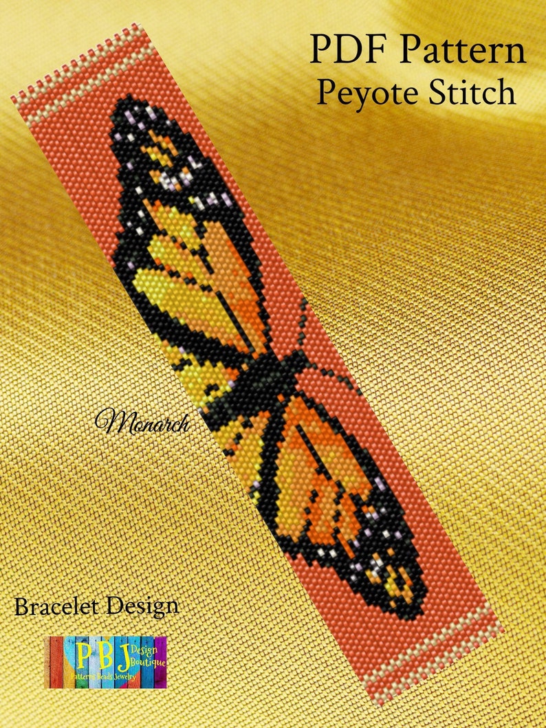 Monarch Peyote Layout, Peyote Pattern, Peyote Patterns, Peyote ...
