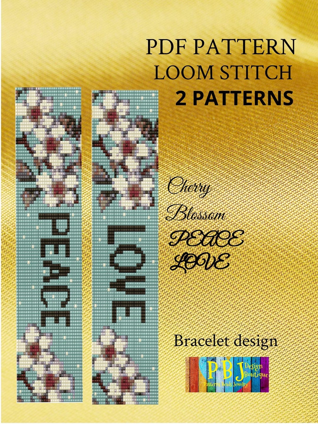 Cherry Blossom Love/peace Loom Patterns, Loom, Loom Pattern, Loom ...