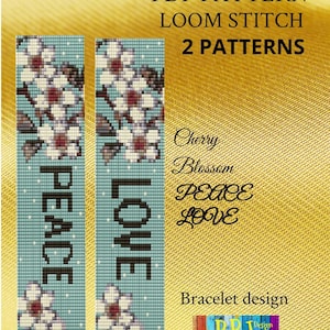 Cherry Blossom Love/peace Loom Patterns, Loom, Loom Pattern, Loom ...