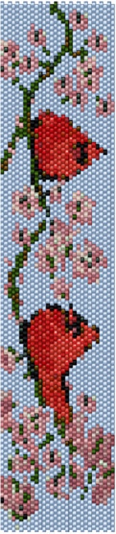 Cardinals in Spring Peyote Pattern Peyote Pattern Peyote - Etsy