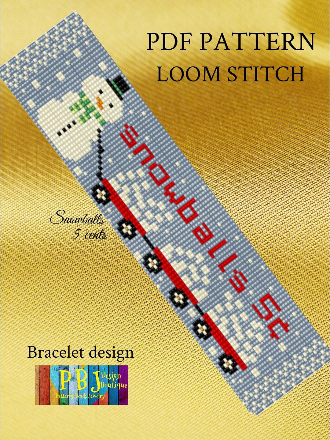 Snowballs 5 Cents Loom Pattern, Loom Patterns, Loom Pattern, Loom ...