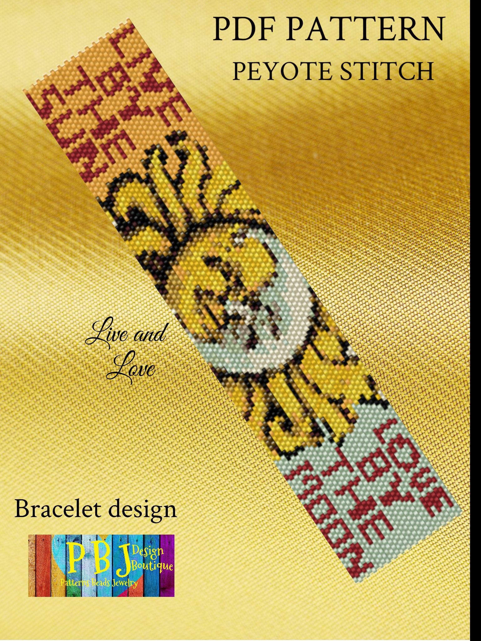 Live and Love Peyote Pattern Peyote Pattern Sun and Moon - Etsy