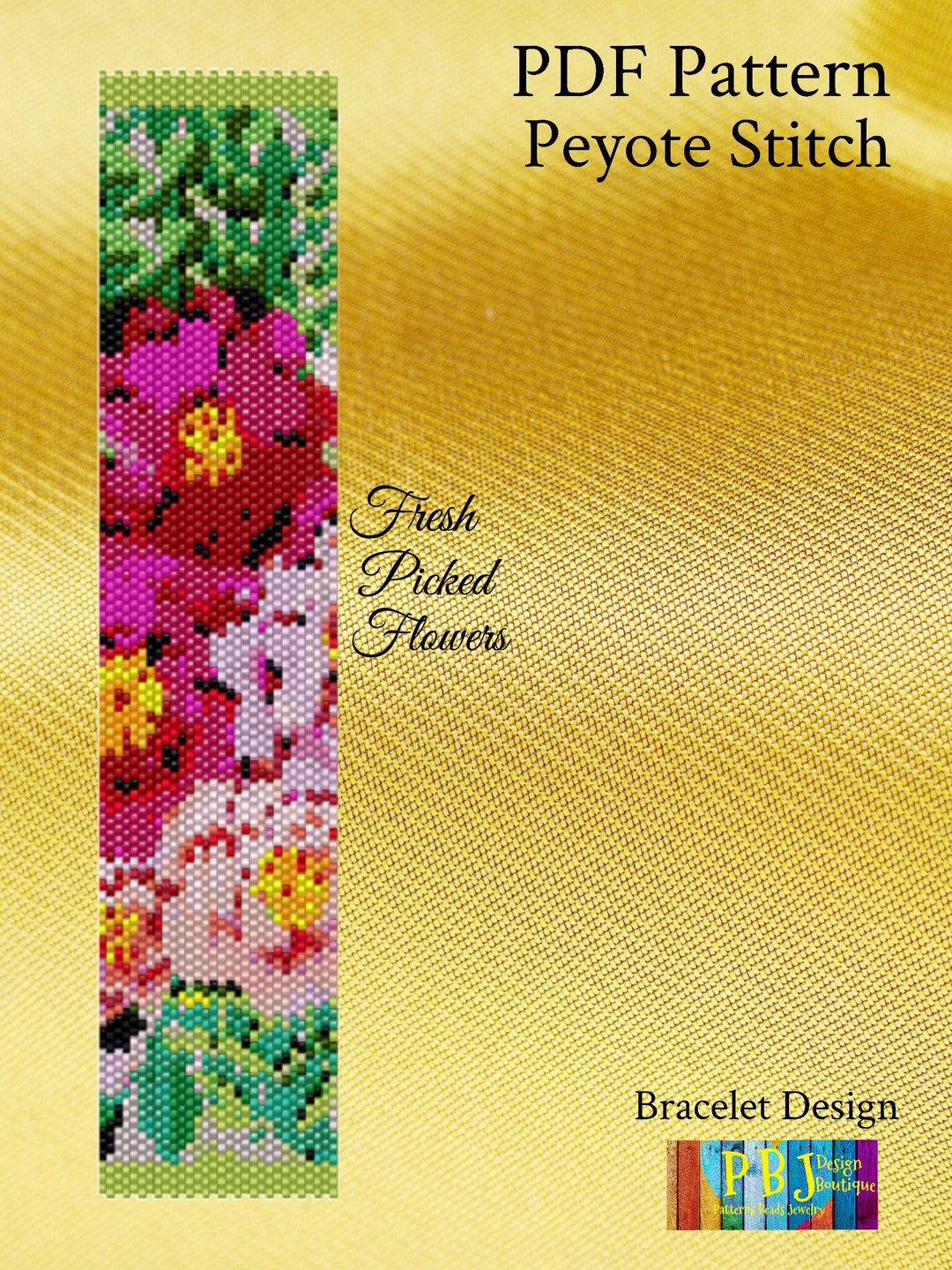 Fresh Picked Flowers Peyote Pattern, Peyote, Peyote Pattern, Peyote ...