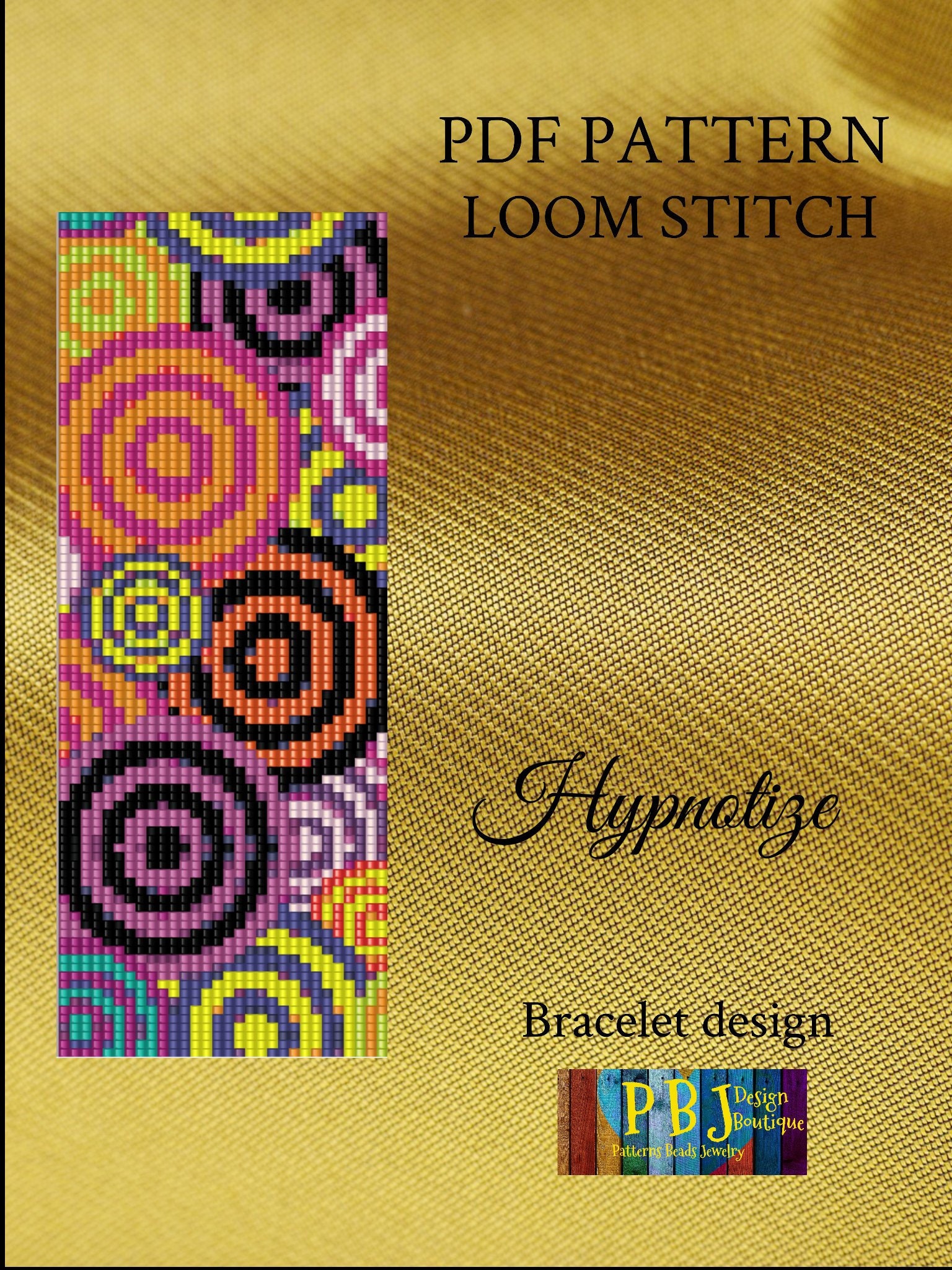 Hypnotize Loom Pattern, Loom Pattern, Loom Beading, Graph Pattern ...