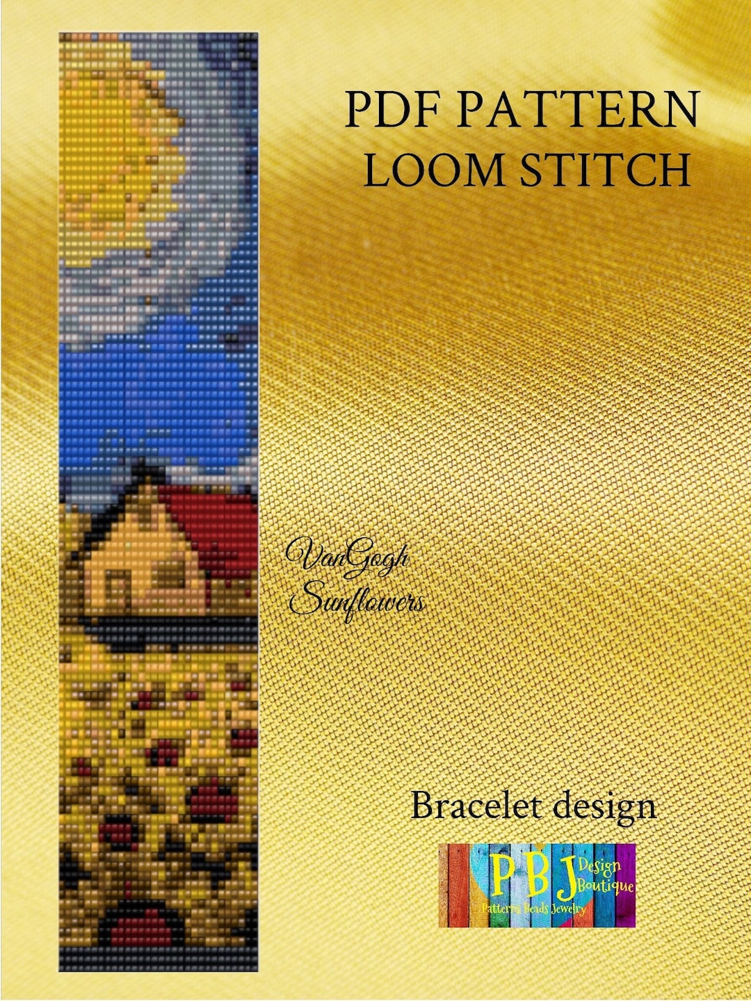 Van Gogh Sunflowers Loom Pattern, Loom Pattern, Loom Patterns, Loom ...