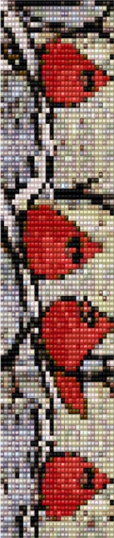 Birds in Winter Loom Pattern, Loom Pattern, Loom Patterns, Loom Beading ...