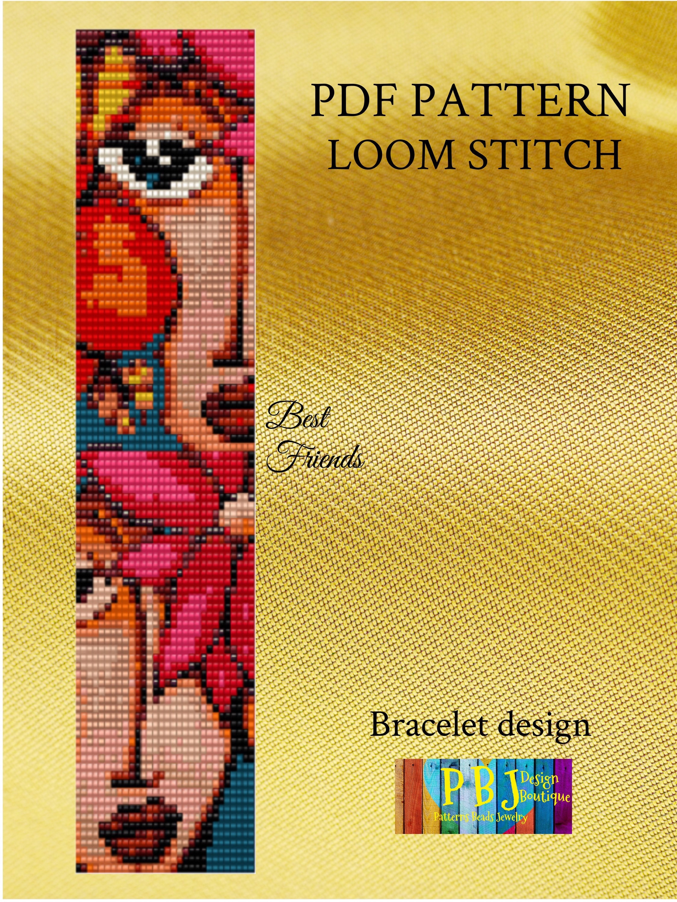 Best Friends Loom Pattern, Loom Pattern, Loom Bracelet, Loom Beading ...