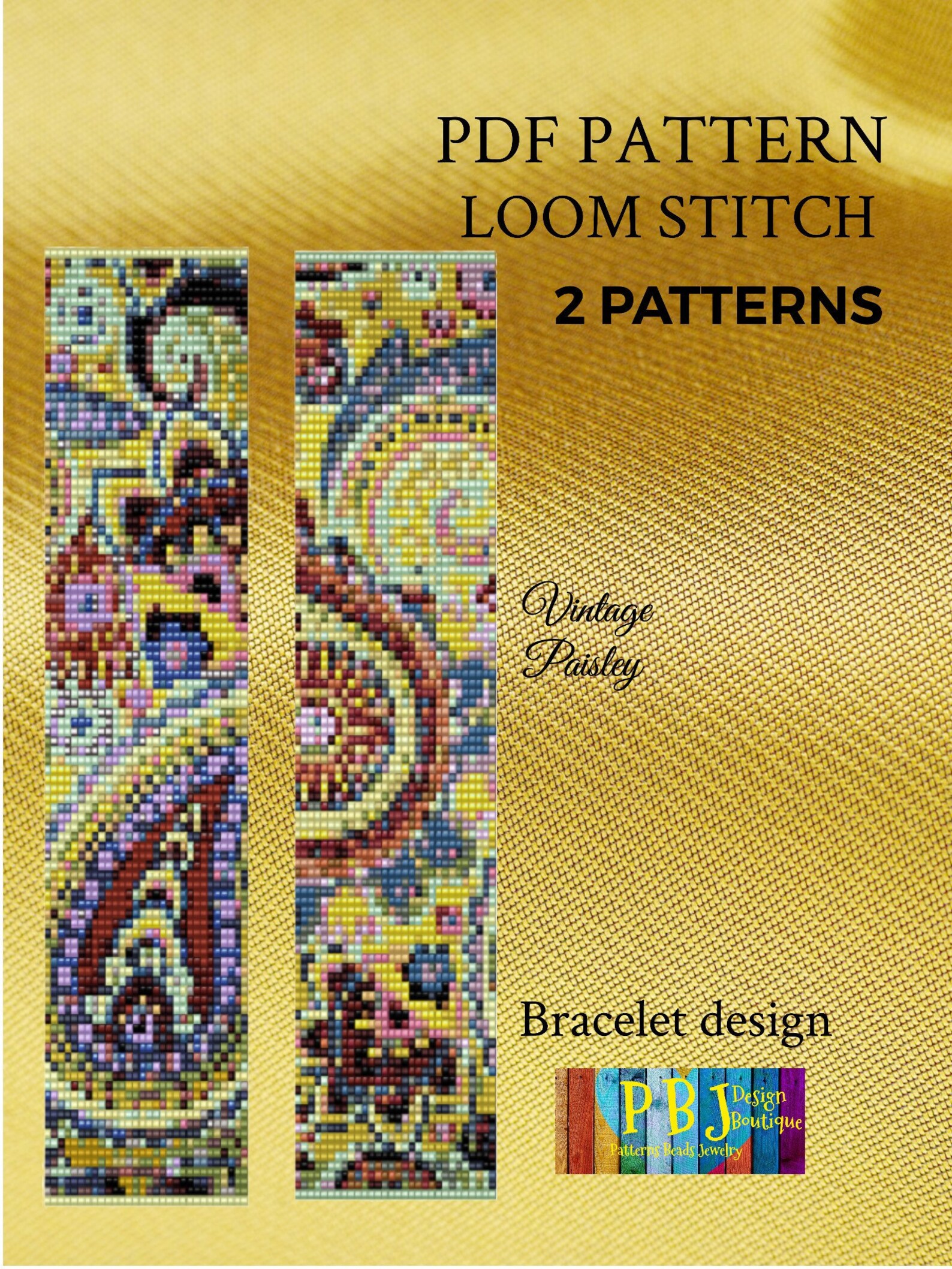 Vintage Paisley Loom Pattern Bead Loom Pattern Loom Pattern - Etsy