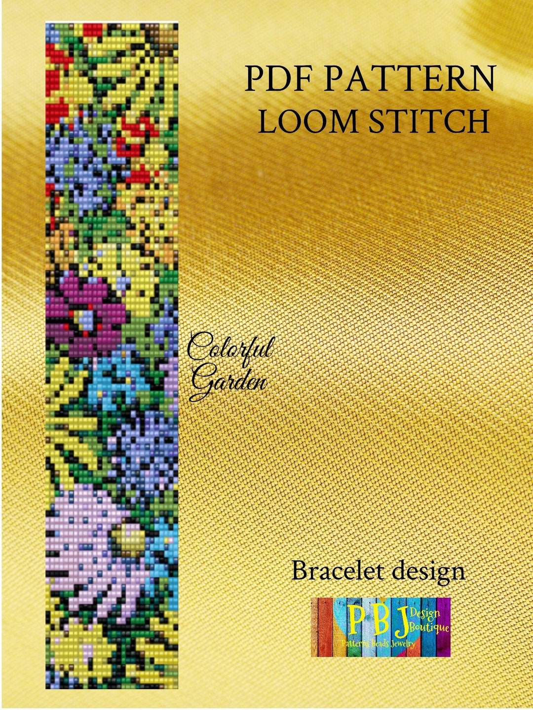 Colorful Garden Loom Pattern, Loom, Loom Pattern, Loom Beaded Bracelet ...