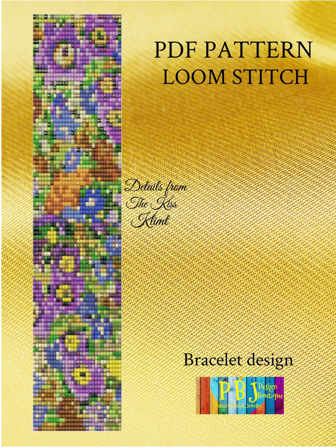 Details From the Kiss-klimt Loom Pattern, Loom Pattern, Loom Bracelet ...