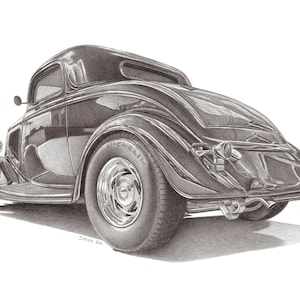 Holden 1971 HQ GTS Monaro hanful A3 Print off Original Pencil Drawing ...