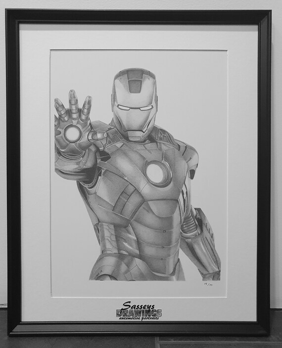 Ironman Pencil Drawing