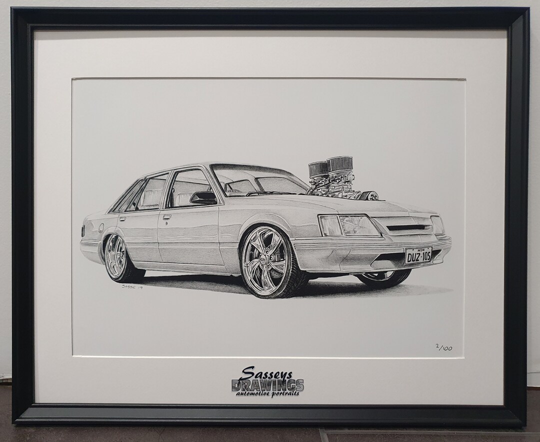 Framed Holden VK Commodore DUZ10S Street Machine A3 Print off Original ...