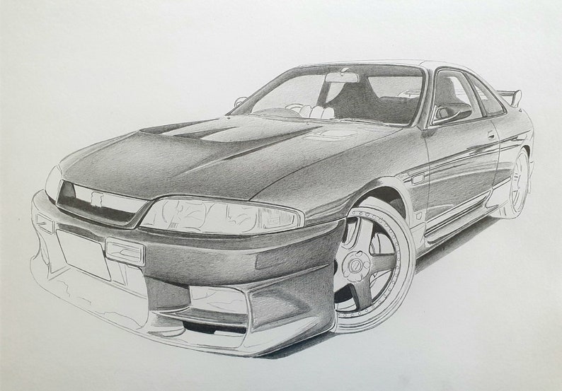 Orginal Artwork Nissan Skyline R33 GTR A3 Fine Art Graphite - Etsy