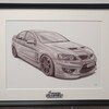 Original Artwork 1972 Brock Holden LJ Torana Drag Car Mashup A3 Fine ...