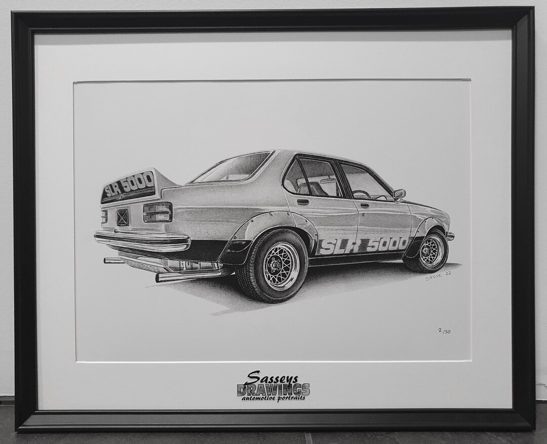 Framed Holden Torana LX SLR5000 Print off Original Pencil Drawing ...