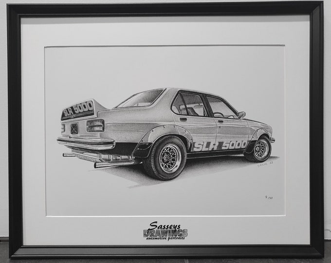 Holden VE Clubsport R8 A3 Print off Original Pencil Drawing Limited 50 ...