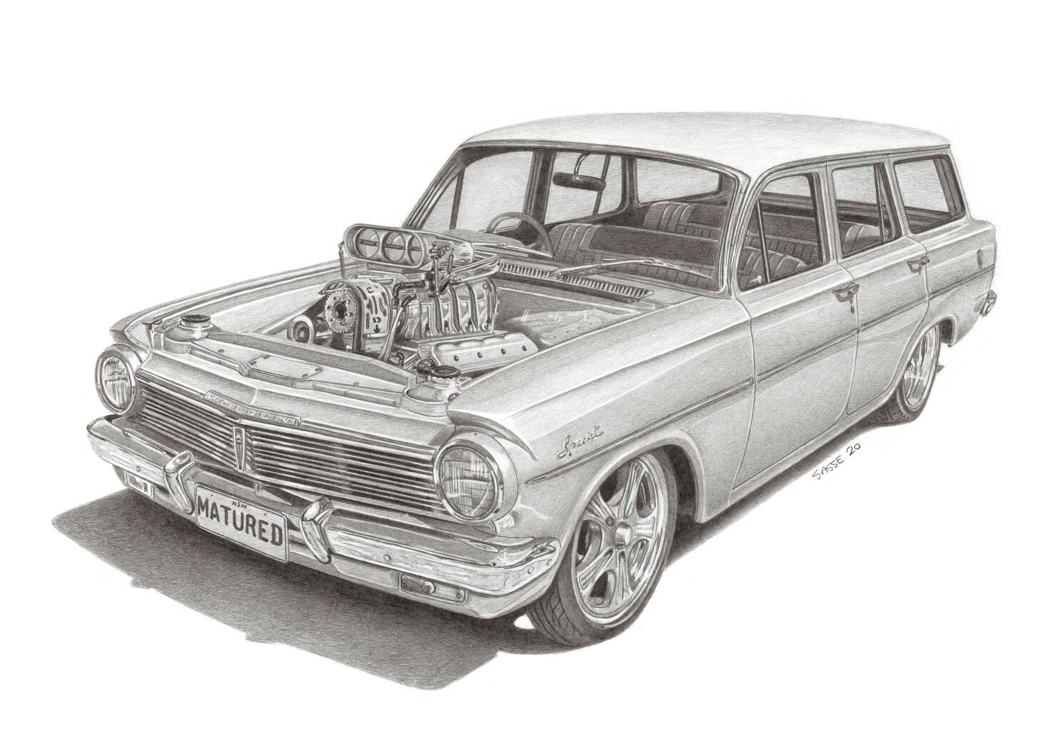 Holden 1964 EH Wagon Street Machine A3 Print off Original - Etsy UK