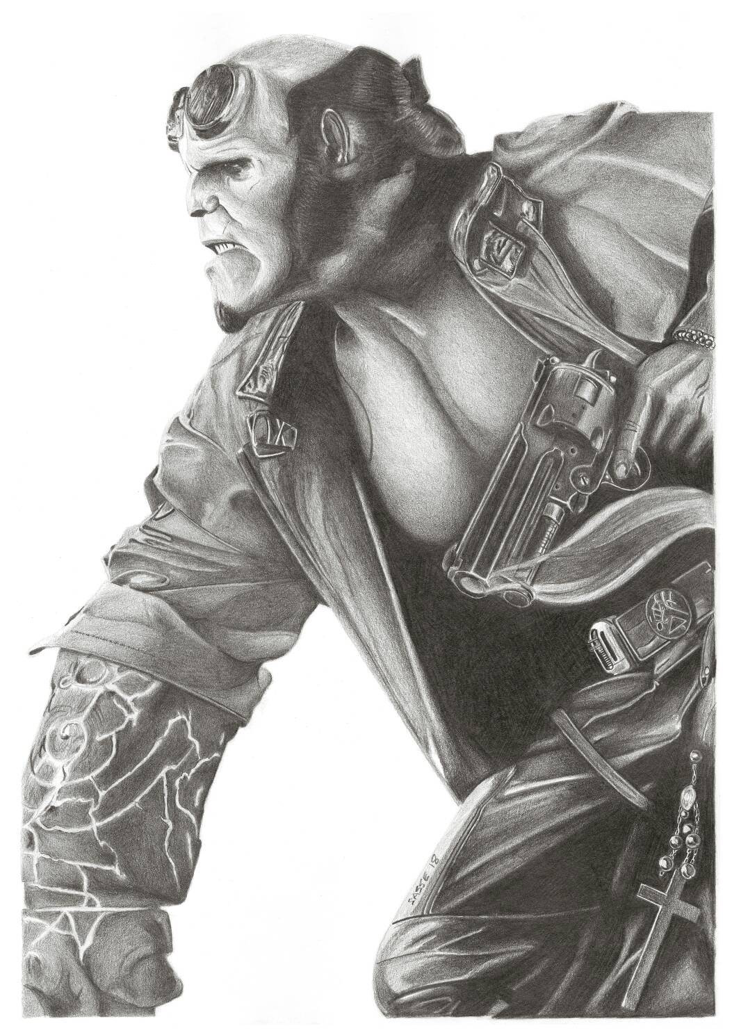 Hellboy Drawing