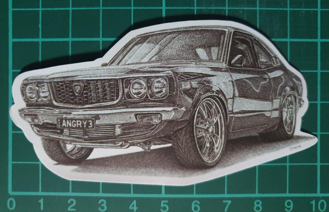 Mazda RX3 Coupe angry3 10cm X 7cm Die Cut Vinyl Sticker - Etsy