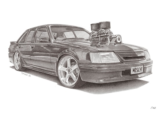 Holden VK Commodore MISCHF Street Machine A3 Print off | Etsy